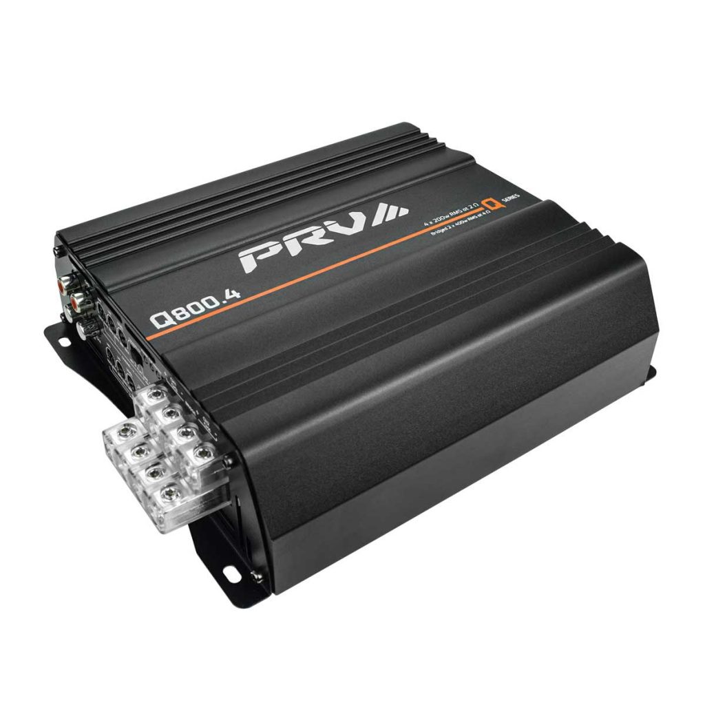 Q800.4 2Ω Compact 4 Channel Mini Amplifier 800 Watts - PRV Audio