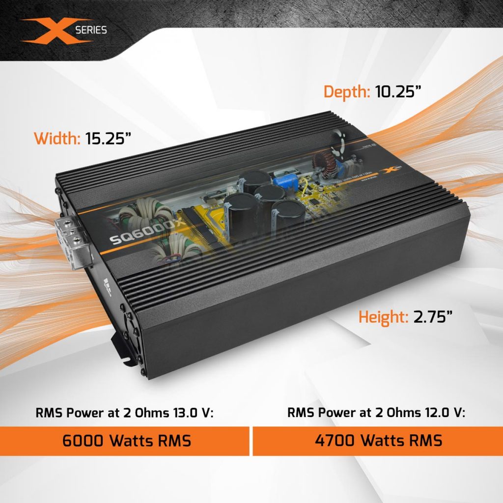 SQ6000X 2Ω Full Range Amplifier 6000 Watts- PRV Audio