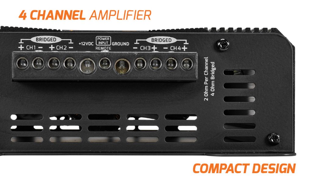 800 Watts Compact 4 Channel Amplifier - QS800.4 2 Ohm PRV Audio