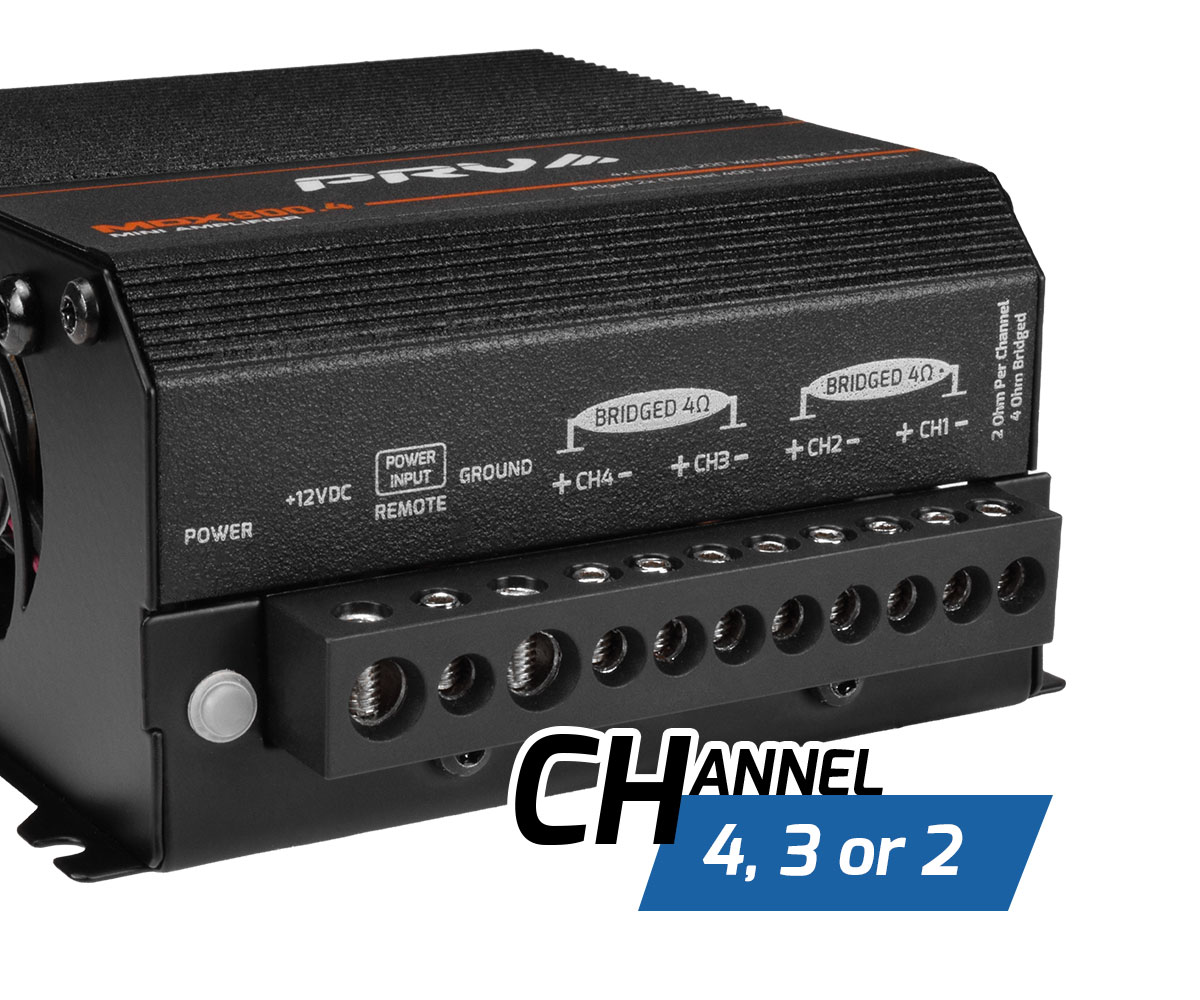 Mini MDX800.4 2 Ohm - 800x4 Amplifier 4 Channel - PRV Audio